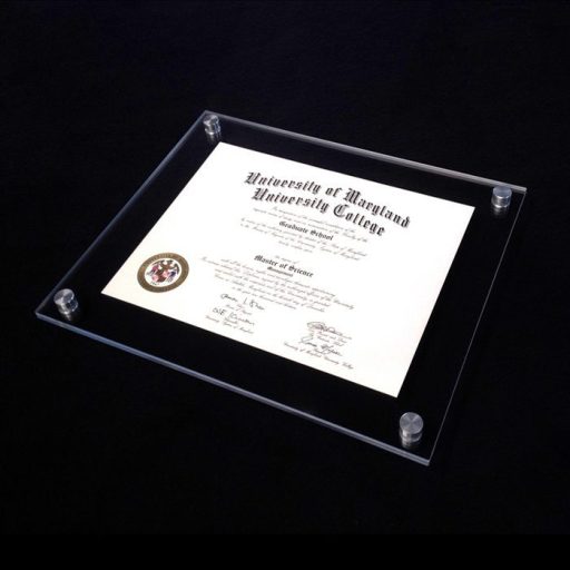 VETRO Modern Acrylic Award Frame | Aluma Designs